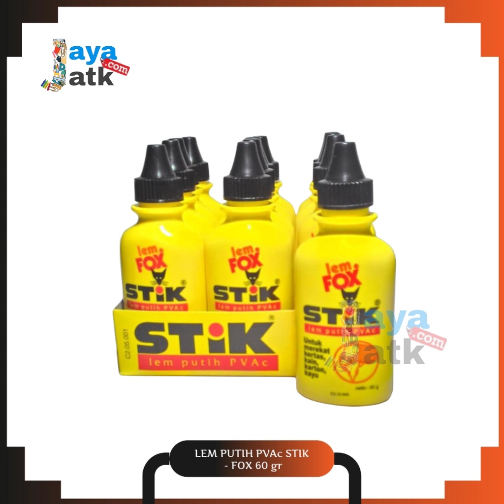 Jual Lem Putih PVAc Stik - Fox 60 gr MURAH | Shopee Indonesia