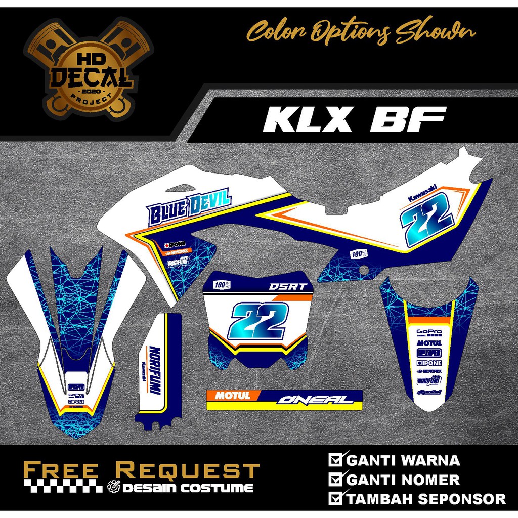 Jual Dekal klx bf decal klx 150 bf decal klx bf 150 full body Design ...