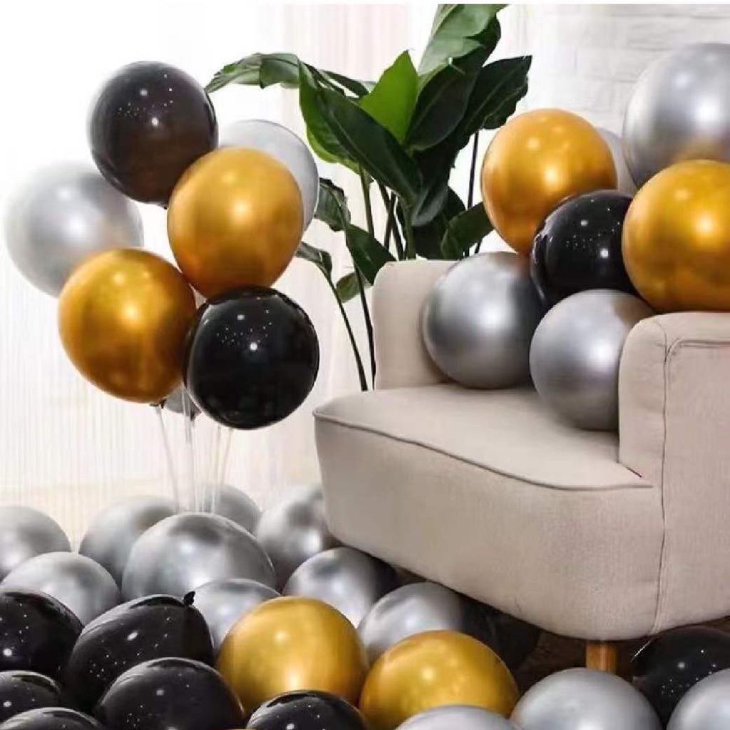 Jual Balon latex metalik chrome / metalic balloon chrome 10inch (isi 50 ...