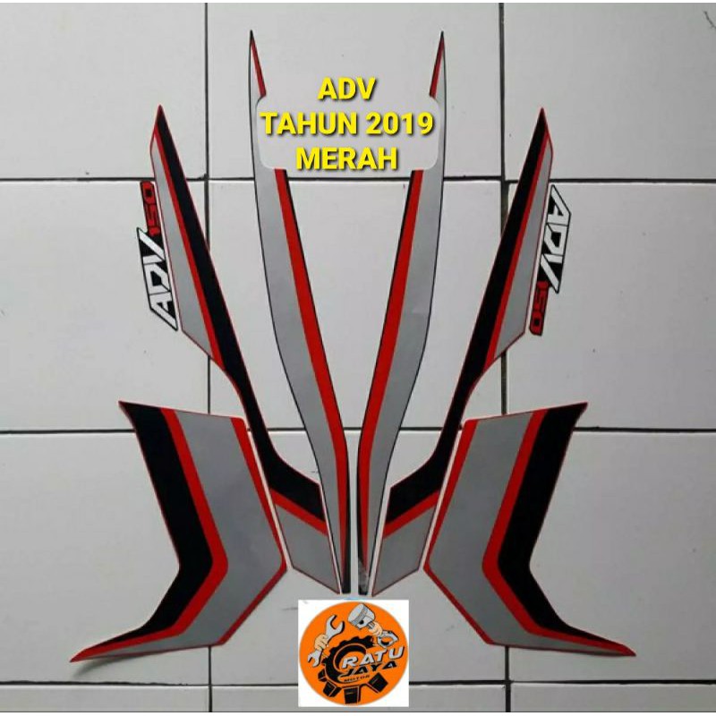 Jual Sticker Motor Striping Motor Honda ADV 2019 Merah | Shopee Indonesia