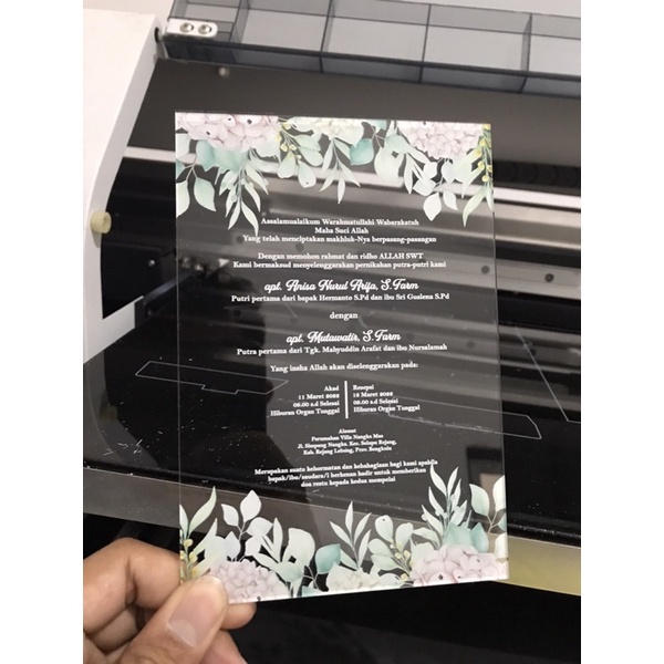 Jual Undangan Akrilik Custom Full Colour Printing UV | Shopee Indonesia