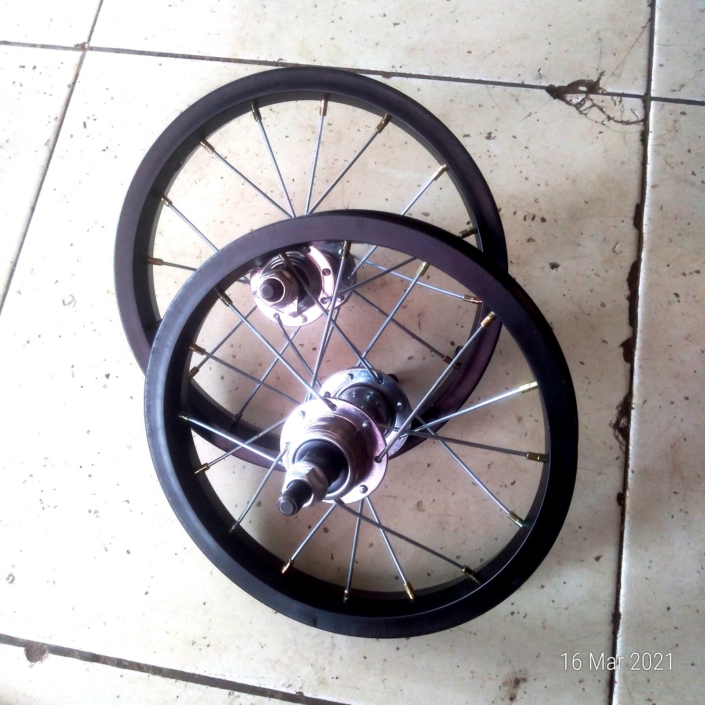 Jual velk velg velek wheelset roda sepeda kecil ukuran 12 inc alloy ...
