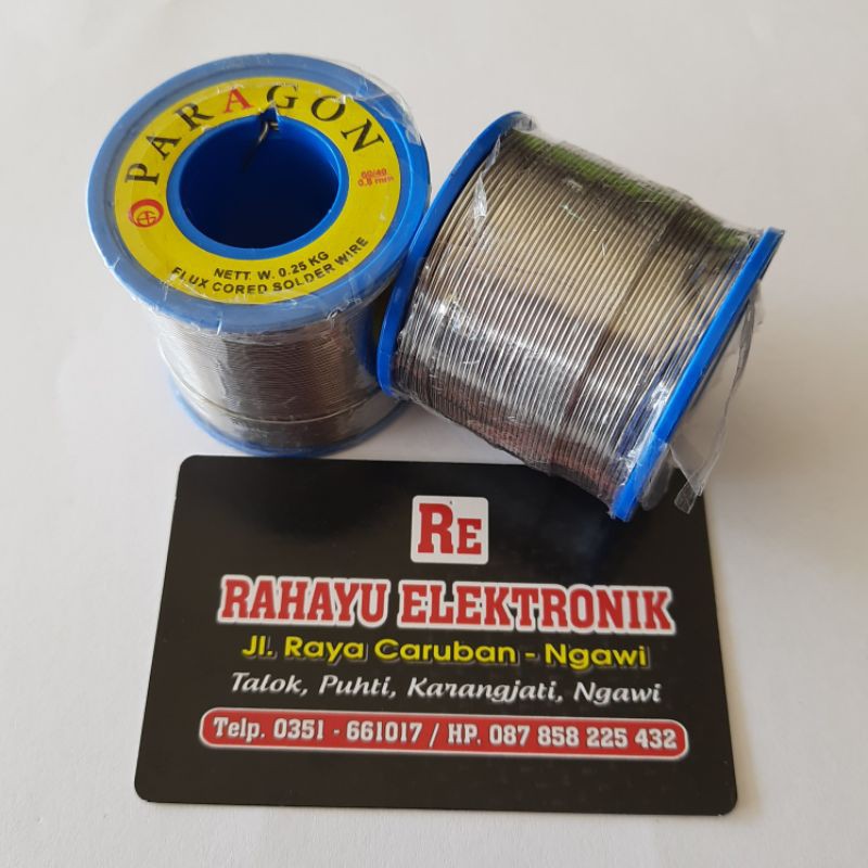 Jual TENOL / TIMAH SOLDER PARAGON 1 roll 1/4 KG 250gram | Shopee Indonesia