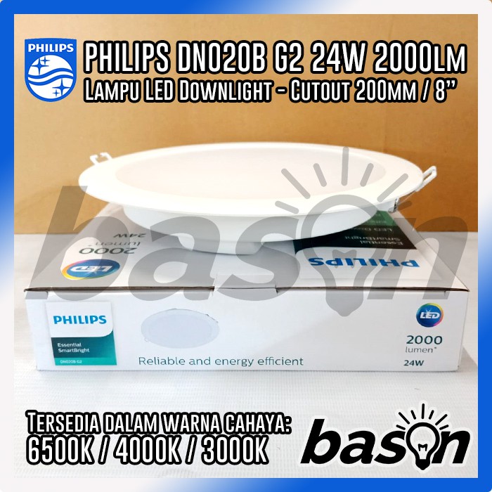 Jual PHILIPS DN020B 23W G3 / 20W G4 LED20 8 inch / 200mm - LED ...
