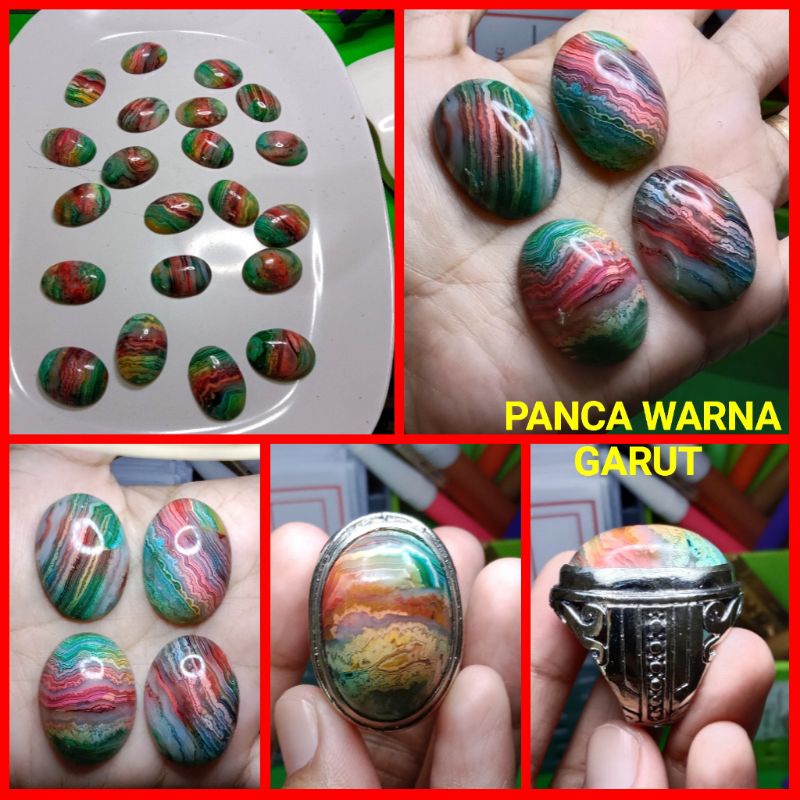 Jual Batu cincin pancawarna garut dyed jumbo | Shopee Indonesia