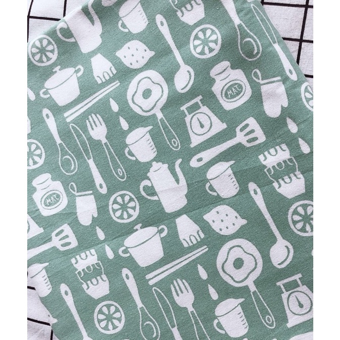 Jual Kain Linen Motif Dapur dan Kebun/DIY Fabric Craf Handmade | Shopee ...