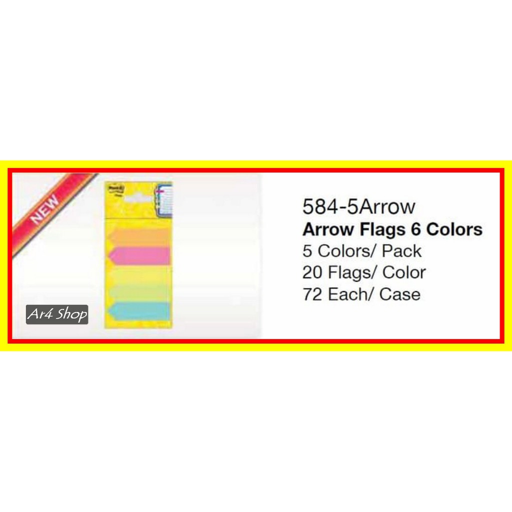Jual Sticky Notes - Post-It - 584-5 Arrow Flag 5 Colours | Shopee Indonesia