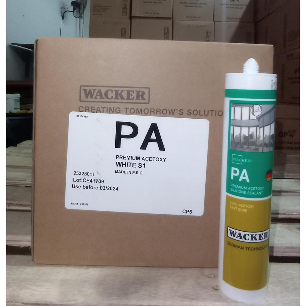 Jual WACKER PREMIUM ACETOXY SILICON SEALANT 280ML | Shopee Indonesia
