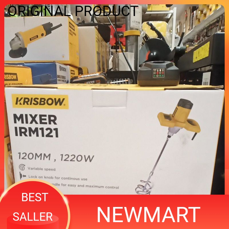 Jual Krisbow Alat Pengaduk Cat/Mixer 120 Mm 1220 Watt Irm121 | Shopee ...