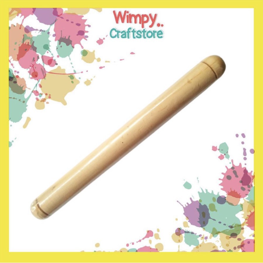 Jual Wimpy Roller Kayu Ekonomis Rolling Pin Alat Clay Alay Fondant ...