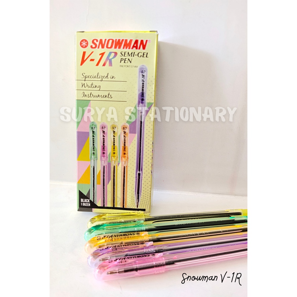 Jual (PAK) Pulpen Snowman V-1R / Bolpoin Snowman V-1R / Pulpen Murah | Shopee Indonesia