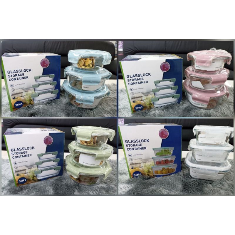 Jual Glasslock Set box isi 3 | Shopee Indonesia