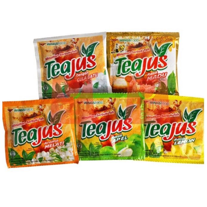 Jual TEA JUS 8 GRAM TEAJUS APEL GULA BATU LEMON MADU MELATI SACHET ...