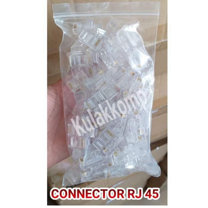 Jual CONNECTOR RJ45 ( ISI 100 ) / CONNECTOR UTP | Shopee Indonesia