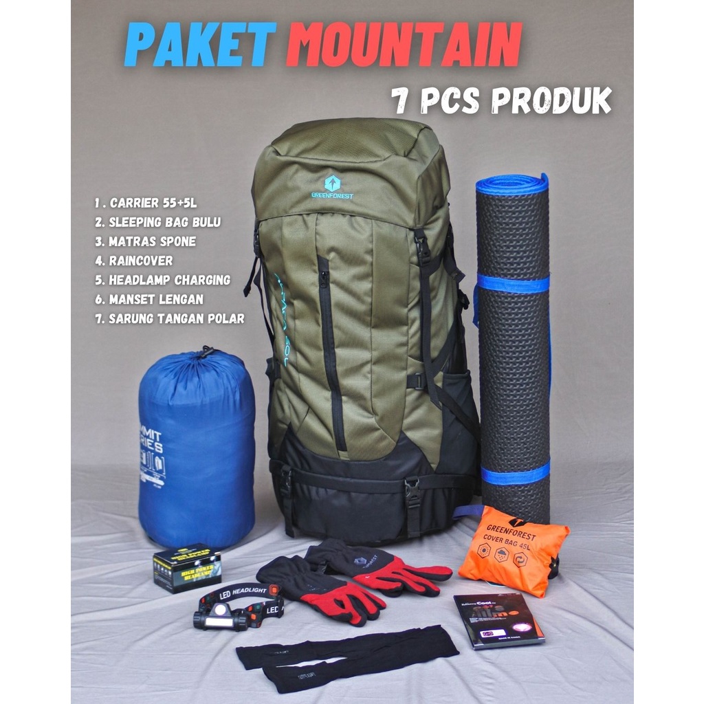 Jual Paket Mountain - paket alat hiking - paketan alat gunung - paketan ...