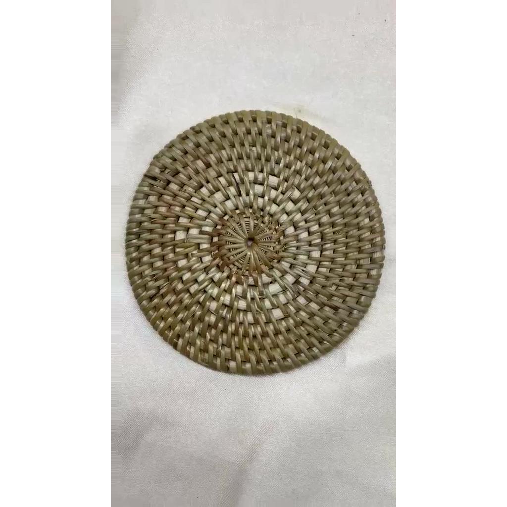 Jual Alas Piring Rotan | Tatakan Gelas Rotan 9cm | Shopee Indonesia