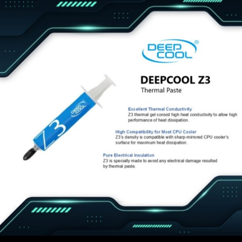 Jual DEEPCOOL THERMAL PASTE Z3 ( DEEP COOL ) PASTA PROCESSOR PC ...