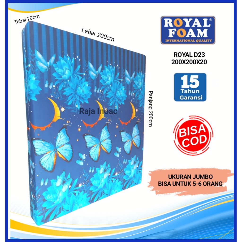 Jual TERMURAH [200x200x20] Kasur Busa Royal D23 Garansi 15 Tahun Kasur ...