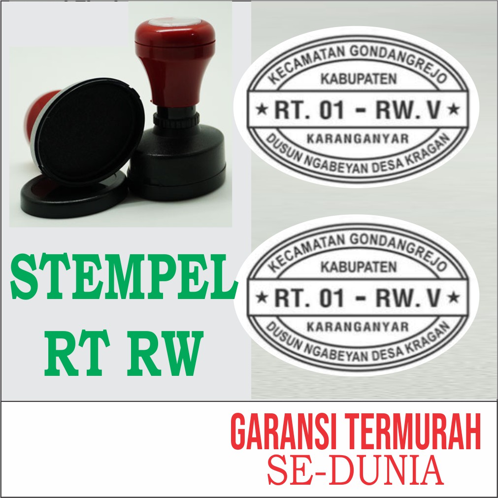Jual Stempel RT/RW Oval 51x35mm free desain | Shopee Indonesia