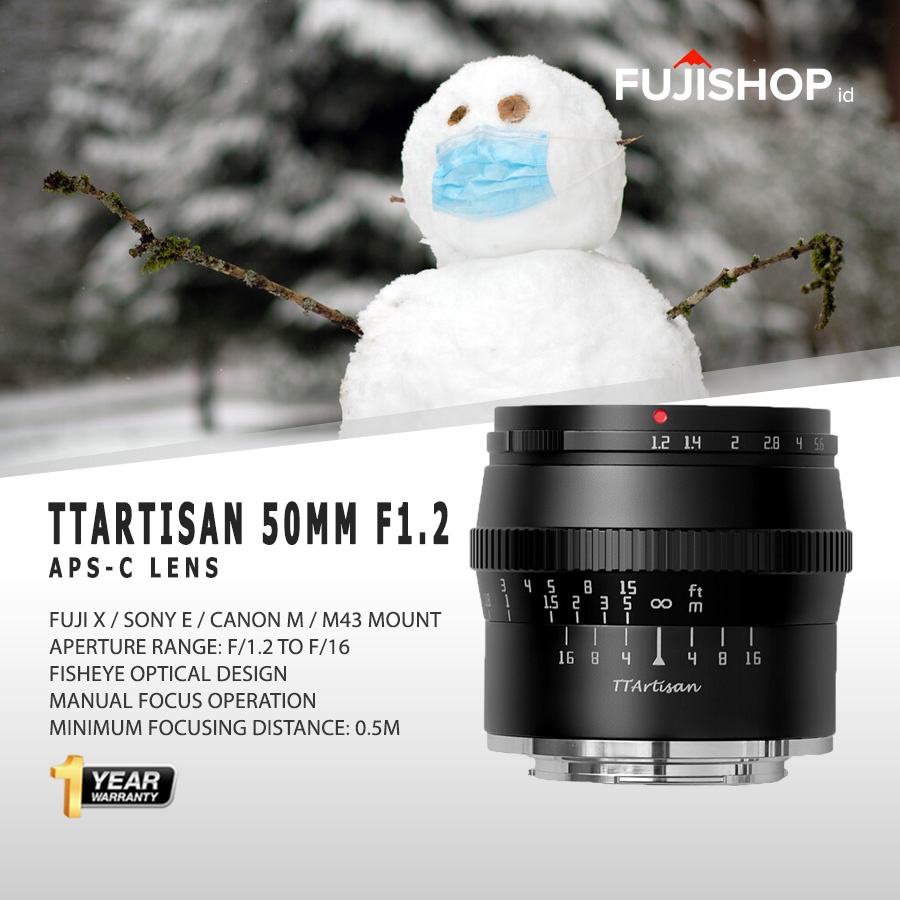 Jual Ttartisan 50mm F1 2 Aps C Lensa Ttartisans Garansi Resmi Shopee