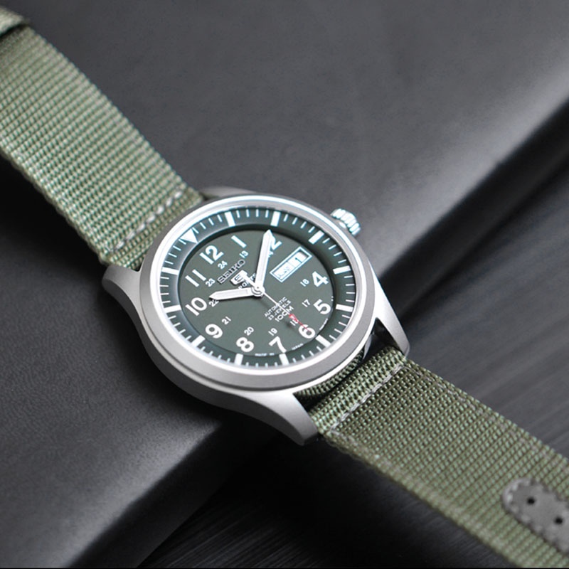 Jual ℗ sko 5 Military Nylon Strap jam tangan pria kuarsa kalender ganda ...