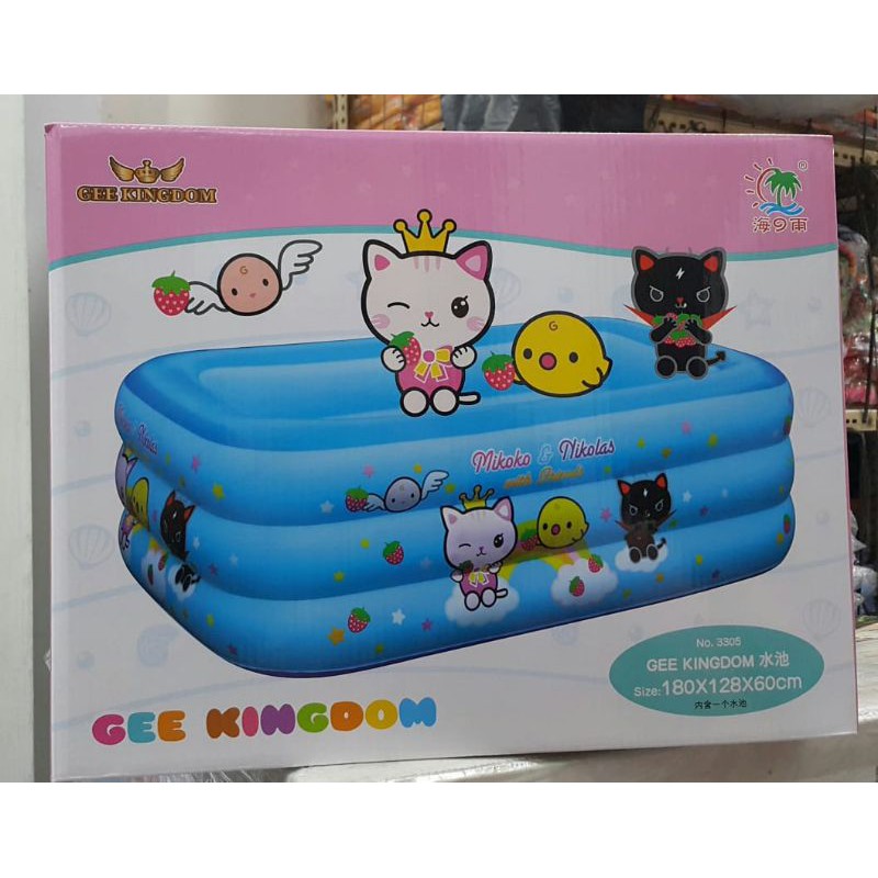 Jual kolam portable kolam tiup merk karakter jepang mikoko kolam anak ...