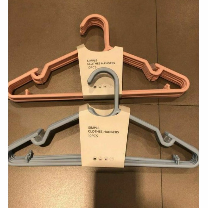 Jual Miniso Official Gantungan baju 10 pcs Clothes Hanger / Gantungan ...