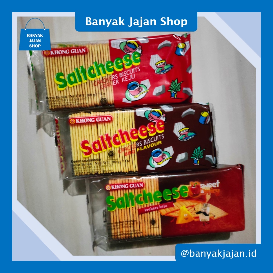 Jual Khong Guan Saltcheese Crakers Original/BBQ/Sweet&Spicy 200gr ...