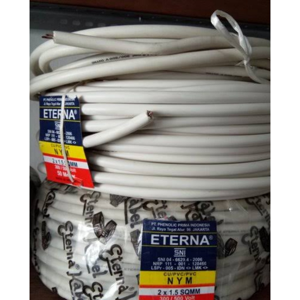 Jual Kabel Eterna NYM 2x1.5 Roll 50 Meter | Shopee Indonesia