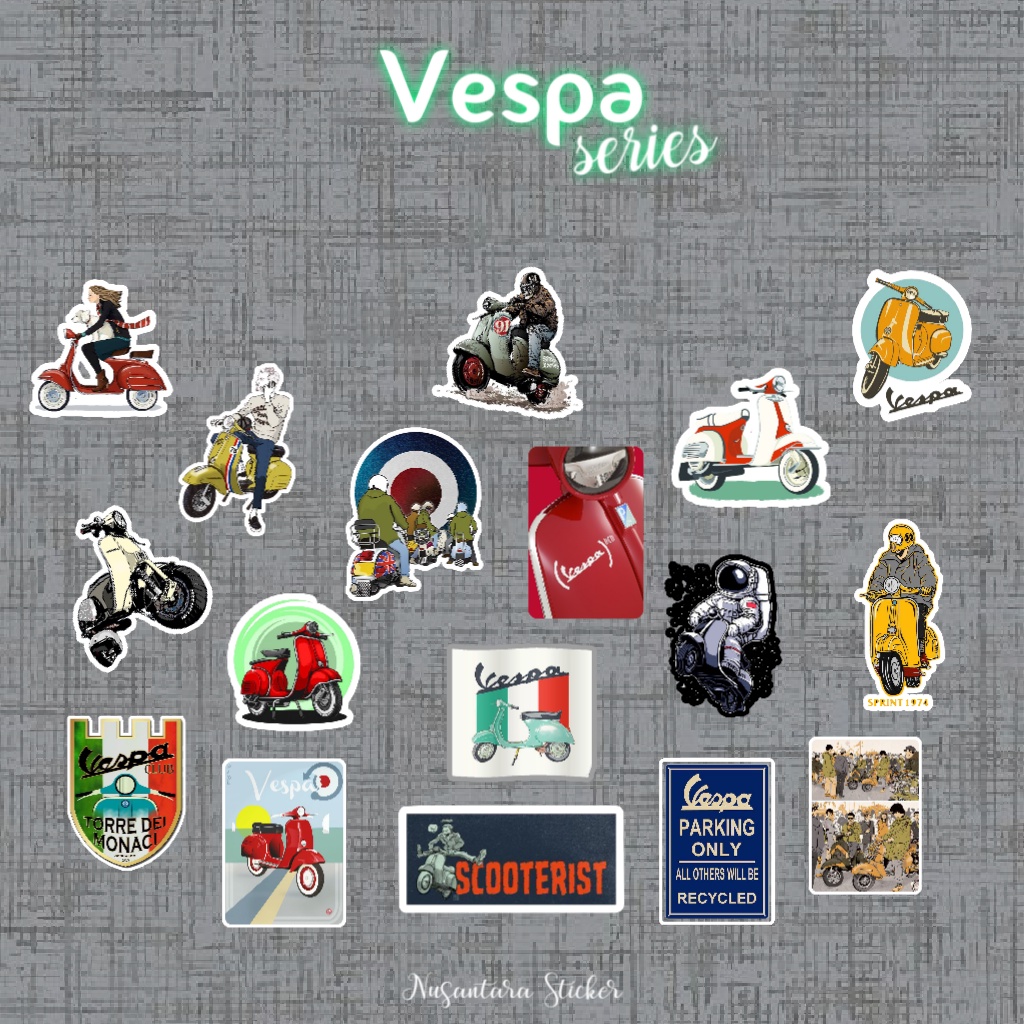 Jual STICKER PREMIUM WATERPROOFT VESPA SERIES STIKER CASE HANDPHONE ...