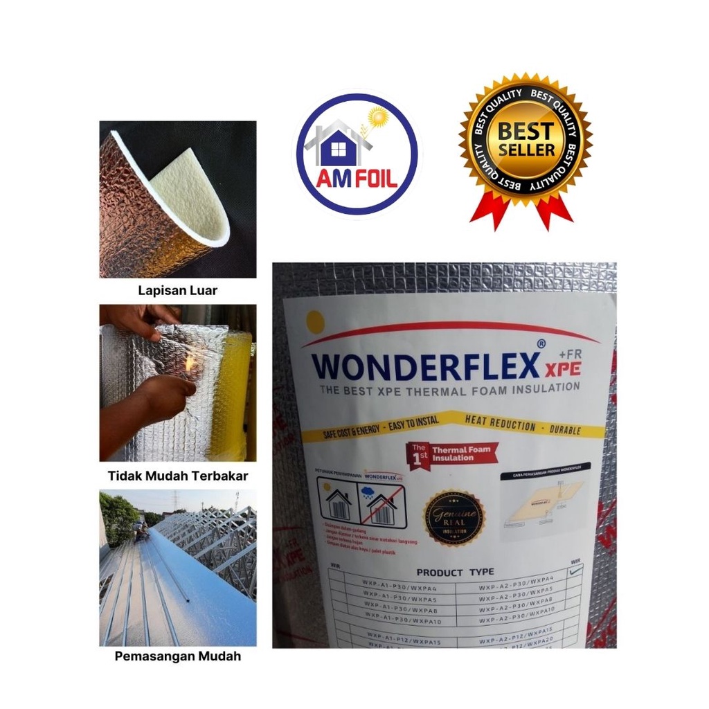 Jual Alumunium Foil Wonderflex 4mm Single Side - Alumunium Foil Atap ...