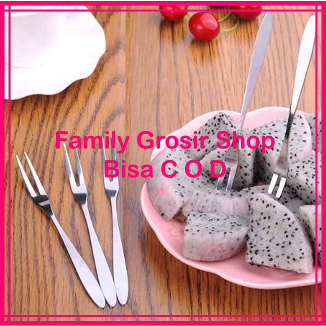 Jual Garpu Buah Stainless Garpu kue Garpu Puding Cake | Shopee Indonesia