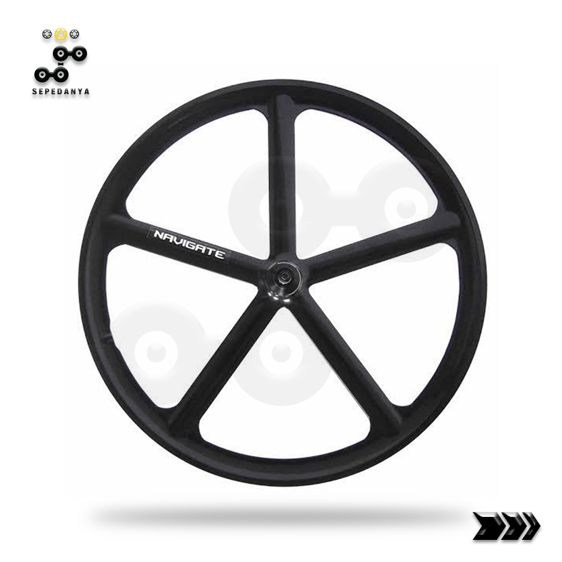 Jual Navigate Front Depan Wheel Rim Velg Palang 5 Spoke 700c Fixie ...
