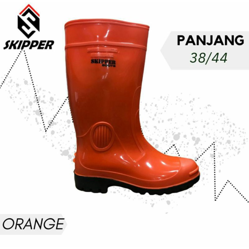 Jual SEPATU BOOTS SKIPPER RAIN BOOT KARET MODEL TINGGI PRIA WANITA ANTI ...