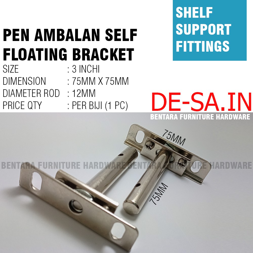 Jual 3 Inchi Pen Ambalan Melayang Tembok - Braket Bracket Floating ...
