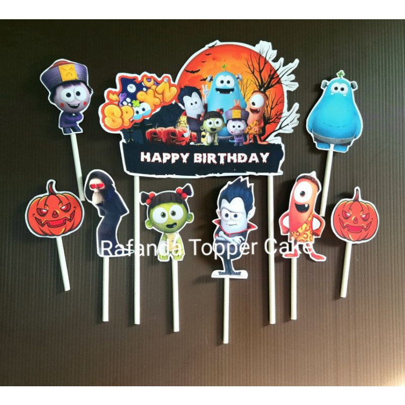 Jual topper kue ultah spookiz toper ulang tahun | Shopee Indonesia