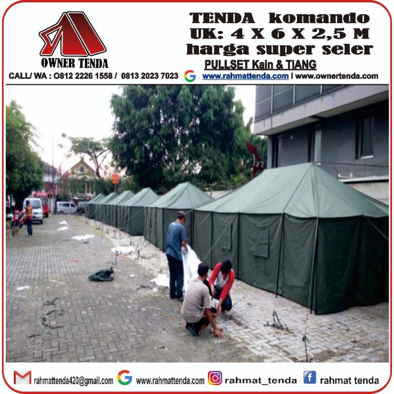 Jual Tenda Komando Peleton Barak Pengungsi UK 4M x 6M | Shopee Indonesia