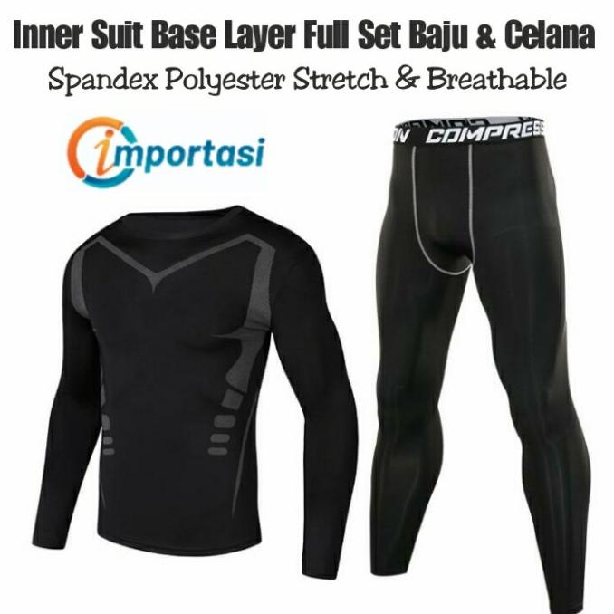 Jual Inner Suit Base Layer Full Set Baju Celana Olahraga Gym Touring ...