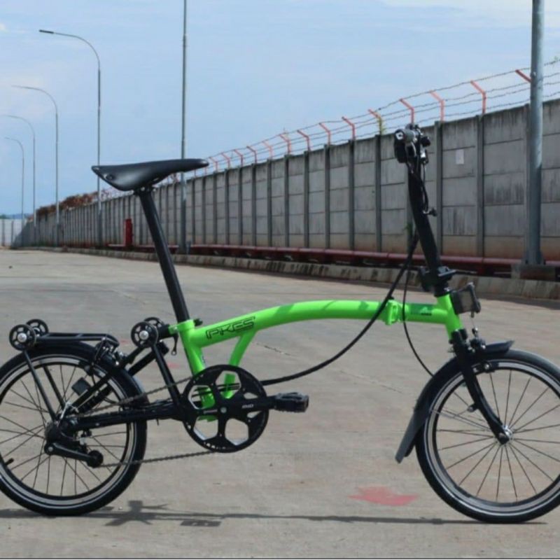 Jual Sepeda Lipat Element Pikes Gen 2 Neon Lime Green (FREE HandGrip ...