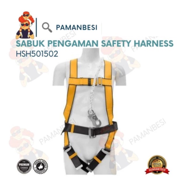 Jual Full Body Harness INGCO HSH501502 - Safety Harnes Single Big Hook ...