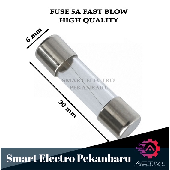Jual FUSE 5A 250V 6X30mm BESAR SEKRING SKRING 5 A FUSE KACA 5 AMPERE ...