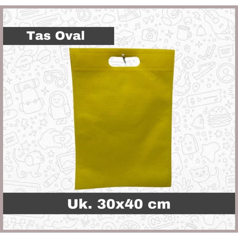 Jual Tas spunbond polos/goodiebag spunbond/warna kuning/ukuran 30x40 cm ...