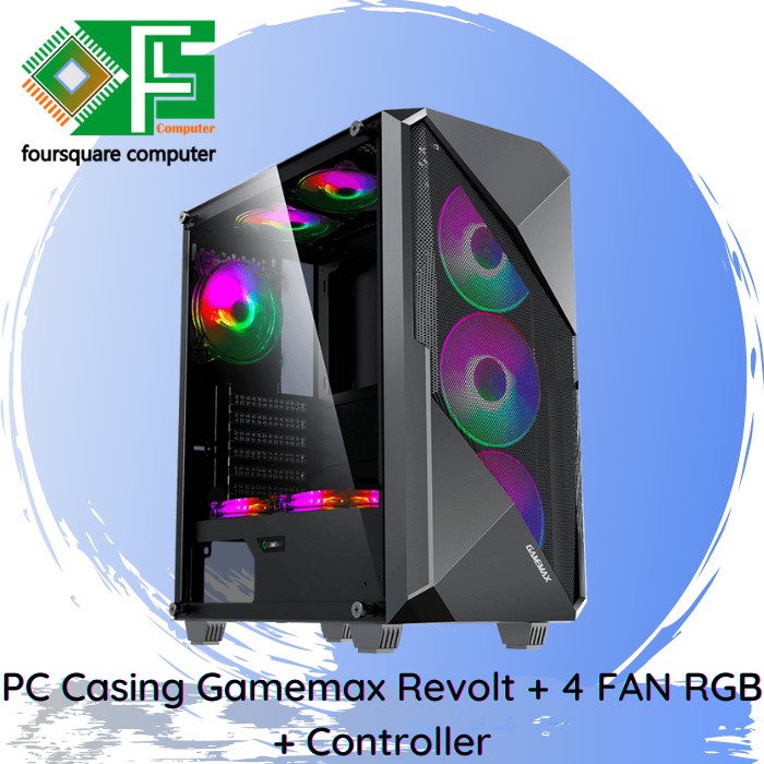 Jual PC Casing Gamemax Revolt + 4 FAN RGB + Controller / Casing gaming ...