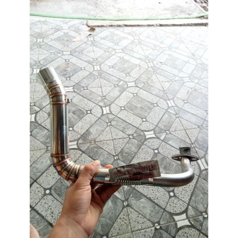 Jual pipa leheran knalpot kolong atas model cobra pnp beat scoopy vario ...