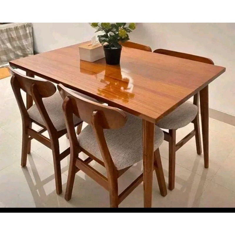 Jual Kursi makan jati minimalis kursi makan simple kursi ropan dan meja makan | Shopee Indonesia
