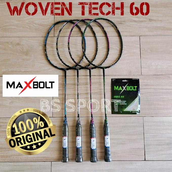 Jual Raket Badminton Maxbolt Woven Tech 60 35Lbs Original Roccabar ...