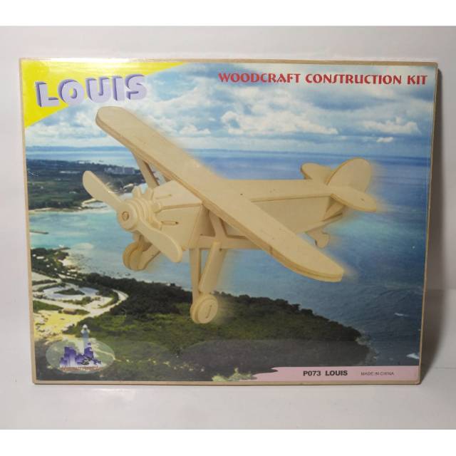 Jual Airplane 3D Wooden Puzzle Pesawat Jet Aircraft Jadul Kayu WFH Game ...