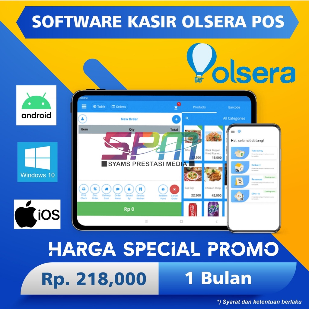 Jual Software Kasir Point of Sale Aplikasi Kasir Olsera POS 1 BULAN MURAHHH | Shopee Indonesia