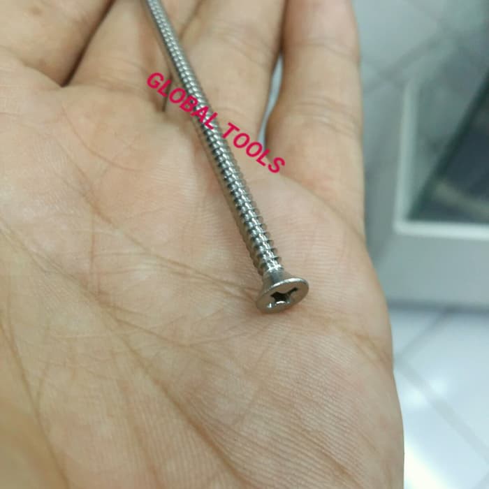 Jual Skrup stainless 6 x 3 inch FH FAB Flat head self tapping screw sekrup | Shopee Indonesia