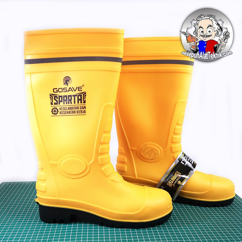 Jual Sepatu Boot Safety Karet Ujung Besi Sparta Size 41 GOSAVE | Shopee ...